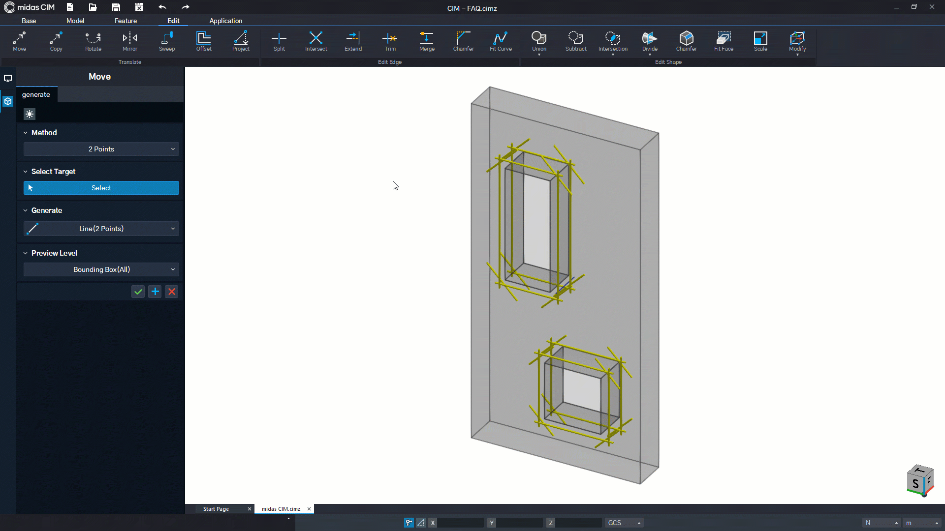 [CIM/Rebar] Void 객체를 이용한 철근 배근 방법 – MIDAS Support