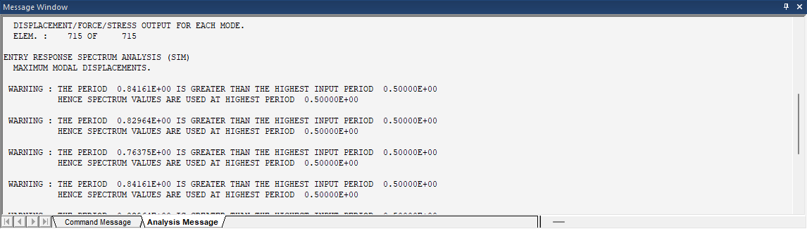 [CIVIL] Warning message occurs when performing response spectrum ...