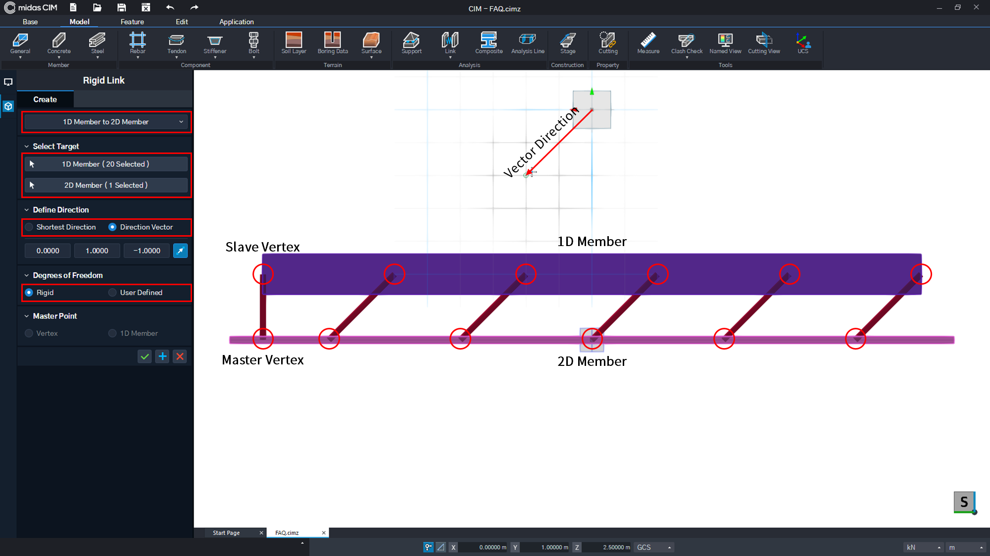 [CIM/Analysis] How to use the Rigid Link feature – MIDAS Support