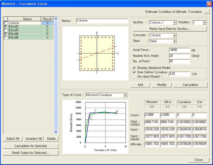 Moment Curvature Curve – MIDAS Support