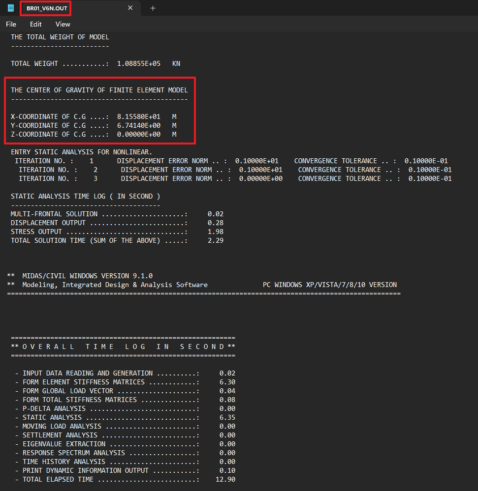[CIVIL] Does midas software give center of gravity of a structure ...