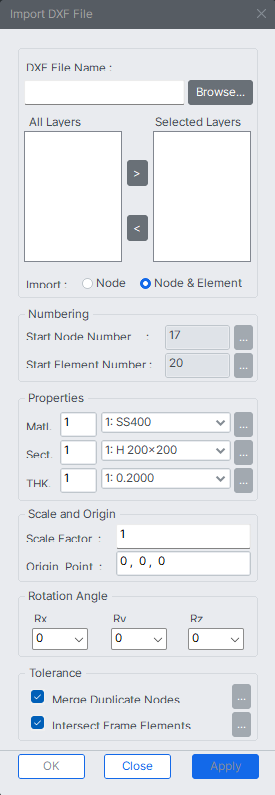Import – MIDAS Support