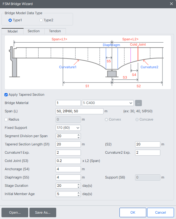 FSM Bridge Wizard - Model – MIDAS Support