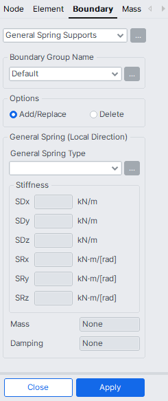 General Spring Supports – MIDAS Support