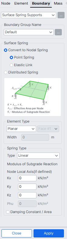 Surface Spring Supports – MIDAS Support