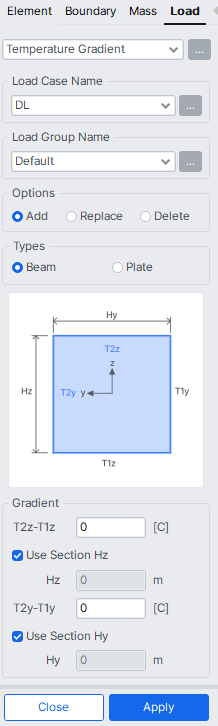 Temperature Gradient – MIDAS Support