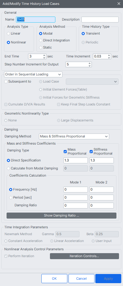 Time History Load Cases Midas Support