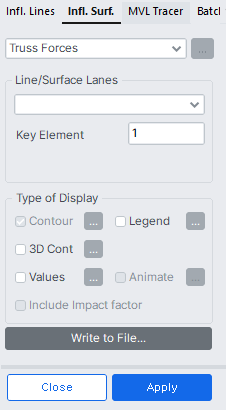 Influence Surfaces - Truss Forces – MIDAS Support