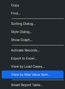 Beam Force & Stress Result Table – MIDAS Support