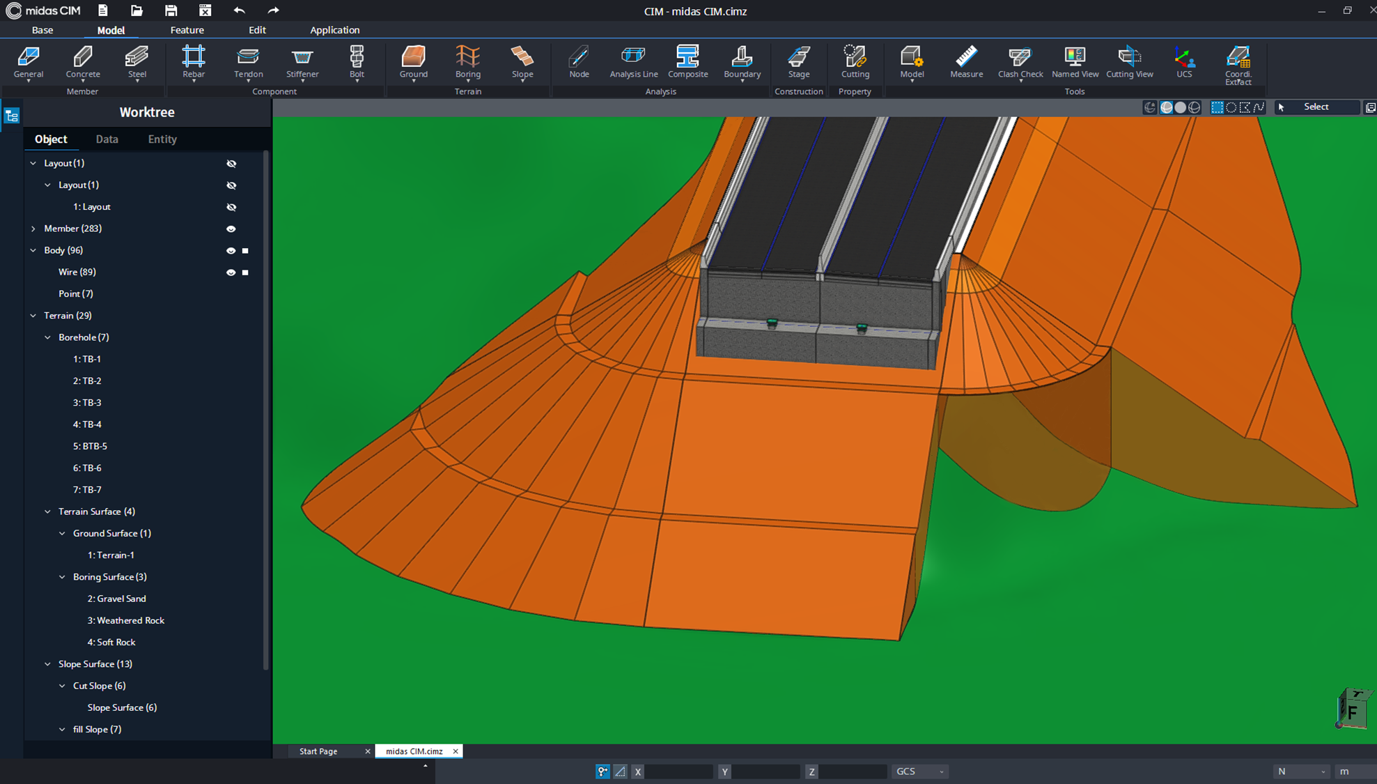 [CIM] How should we model the slope considering the retaining wall? – MIDAS Support