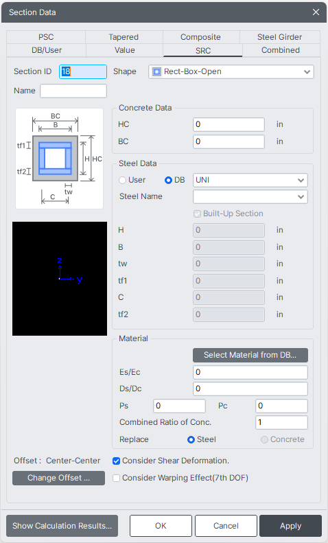 Section Properties Src Midas Support