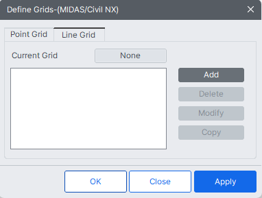 Define Grid – MIDAS Support