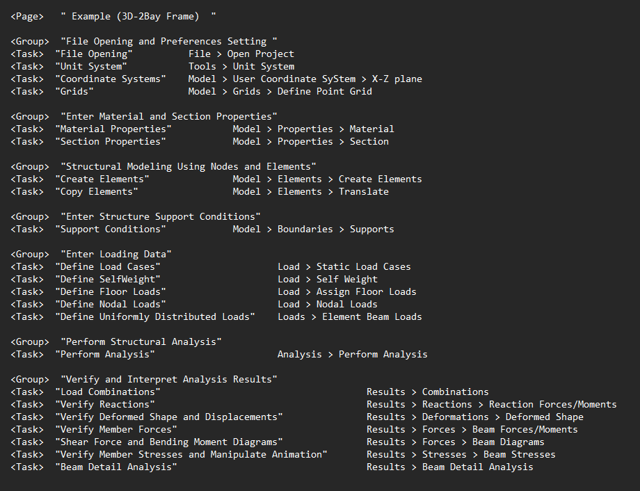 Task Pane – MIDAS Support