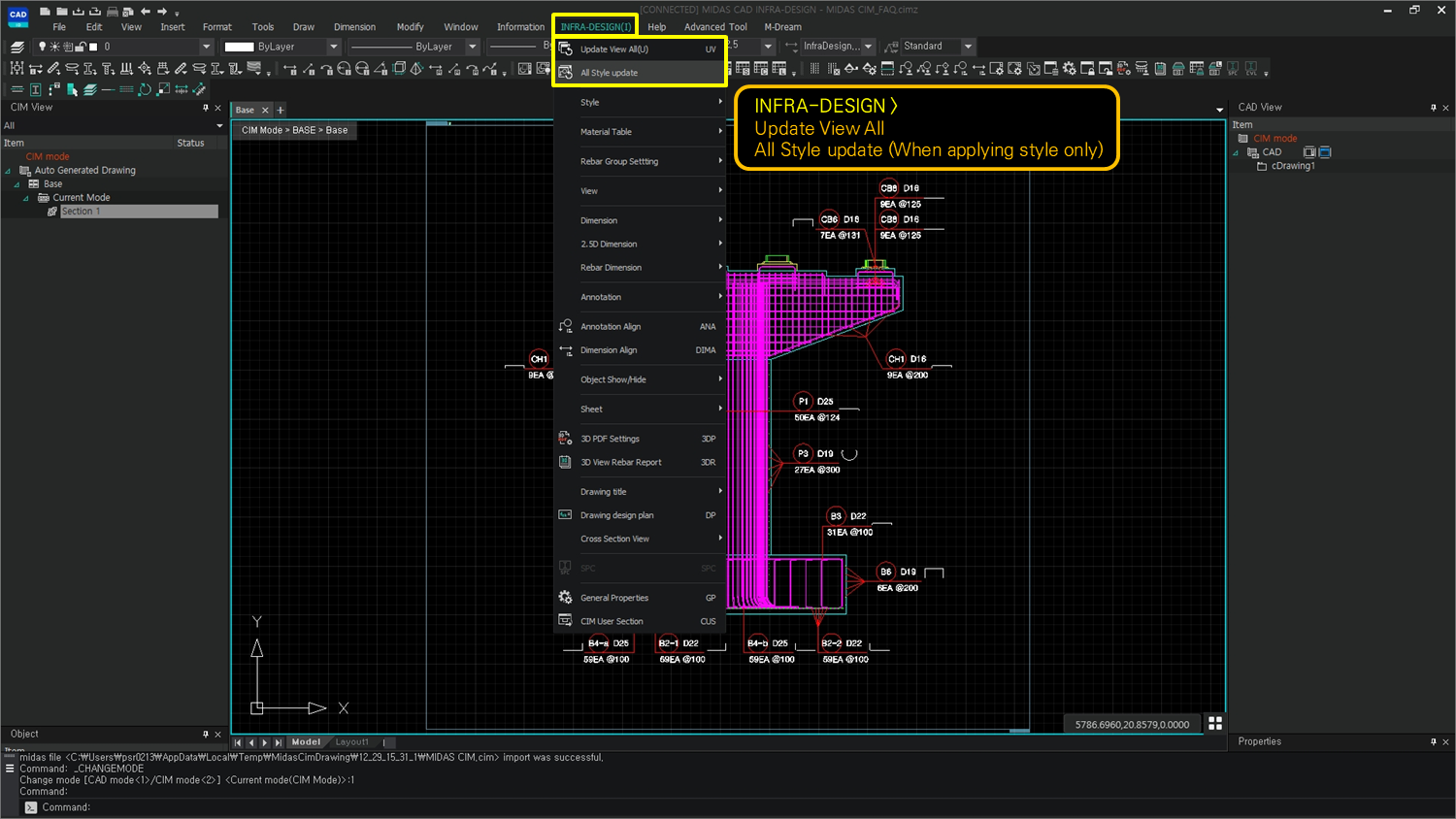 [CAD ID] How to Setting Update – MIDAS Support