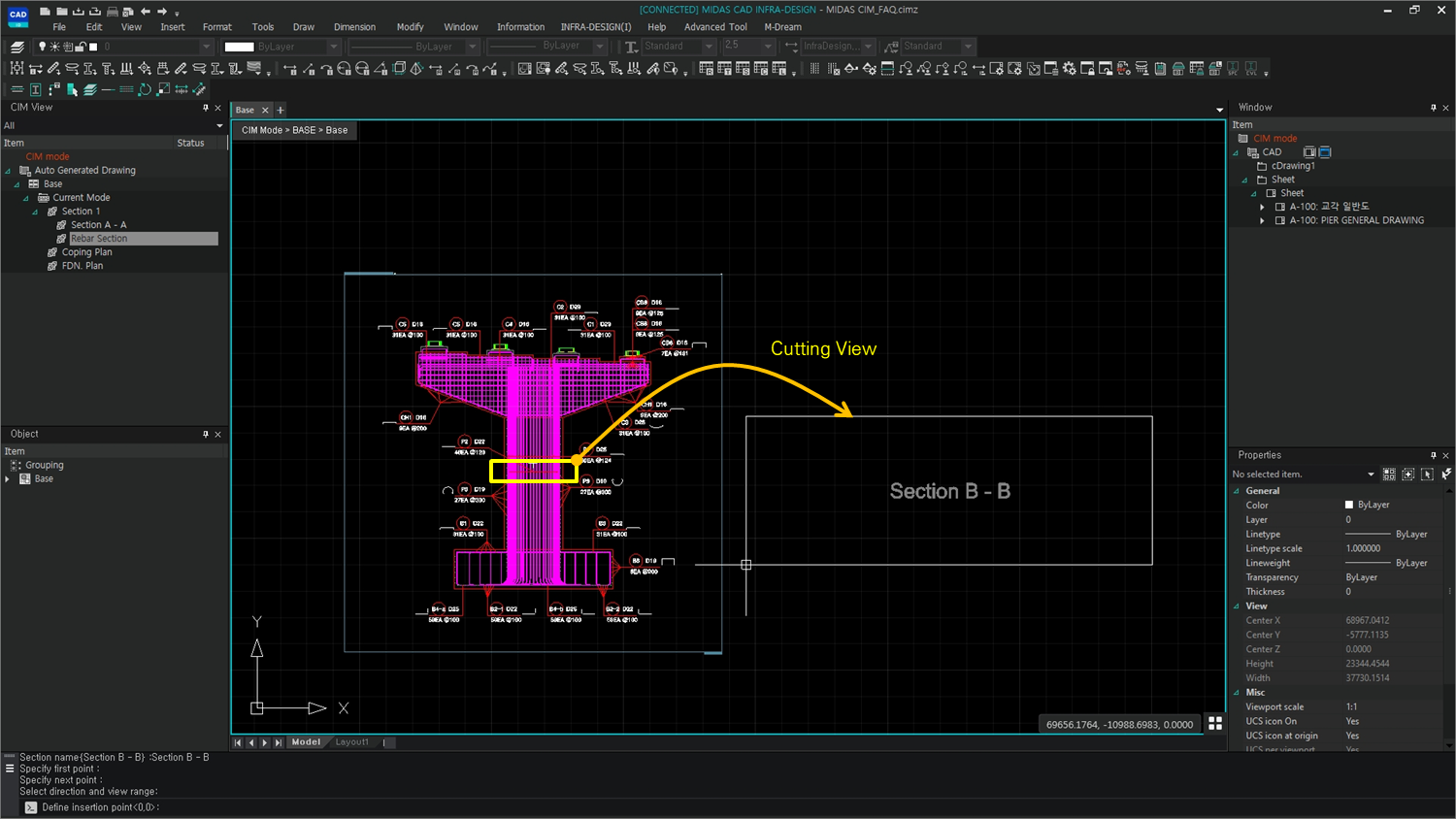 [CAD ID] How to Create a 2D Drawing (Rebar Drawing) – MIDAS Support