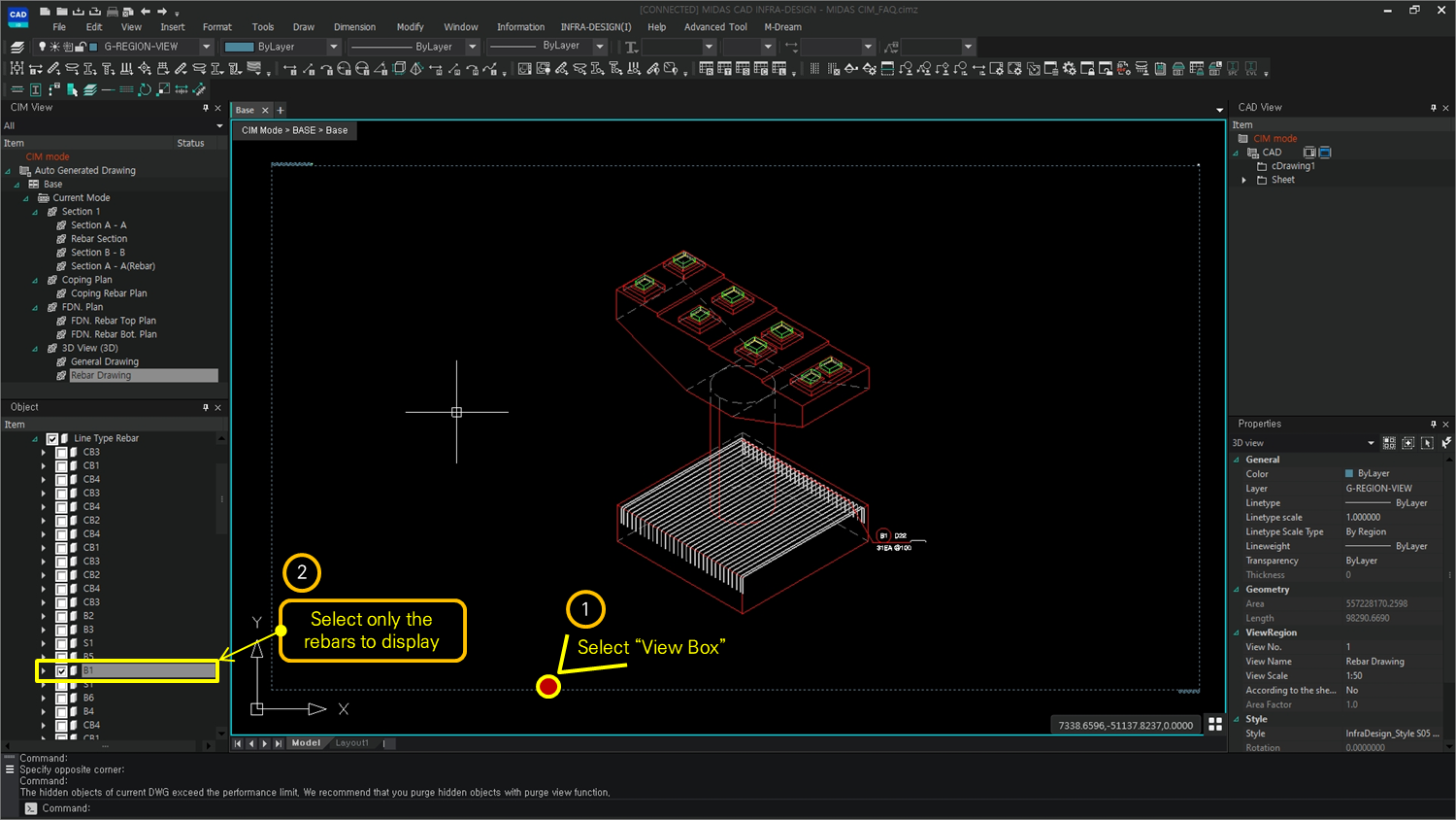[CAD ID] How to Create a 3D Drawing (Rebar Drawing) – MIDAS Support