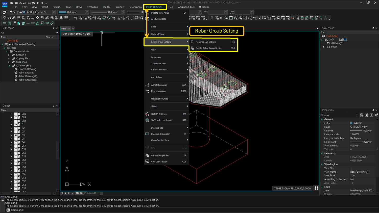 [CAD ID] How to Create a 3D Drawing (Rebar Drawing) – MIDAS Support