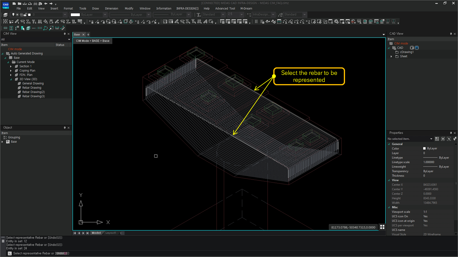 [CAD ID] How to Create a 3D Drawing (Rebar Drawing) – MIDAS Support