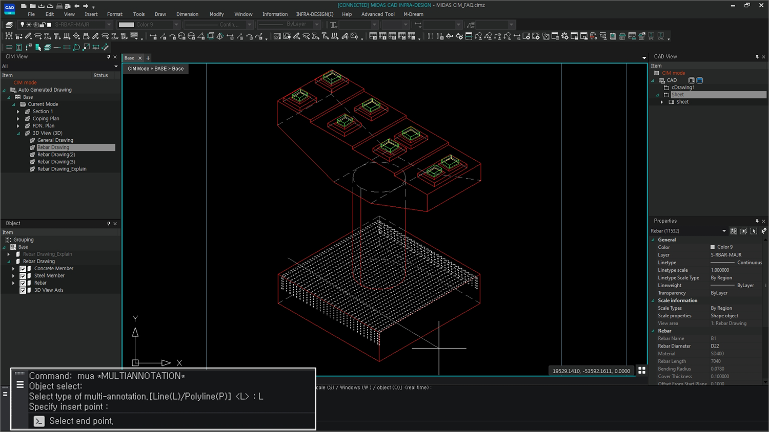 [CAD ID] How to Create a 3D Drawing (Rebar Drawing) – MIDAS Support