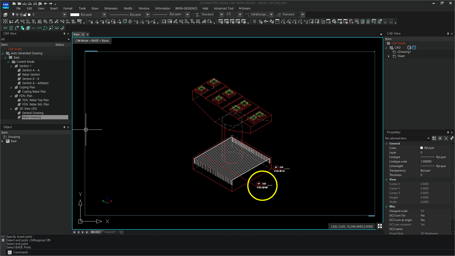 [CAD ID] How to Create a 3D Drawing (Rebar Drawing) – MIDAS Support