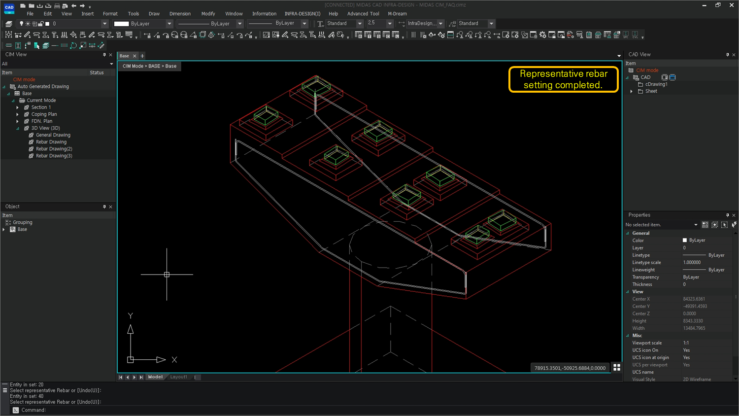[CAD ID] How to Create a 3D Drawing (Rebar Drawing) – MIDAS Support