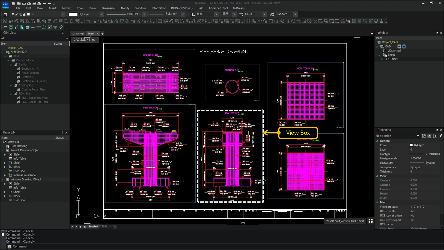 [CAD ID] How to Create a 2D Drawing (Rebar Drawing) – MIDAS Support