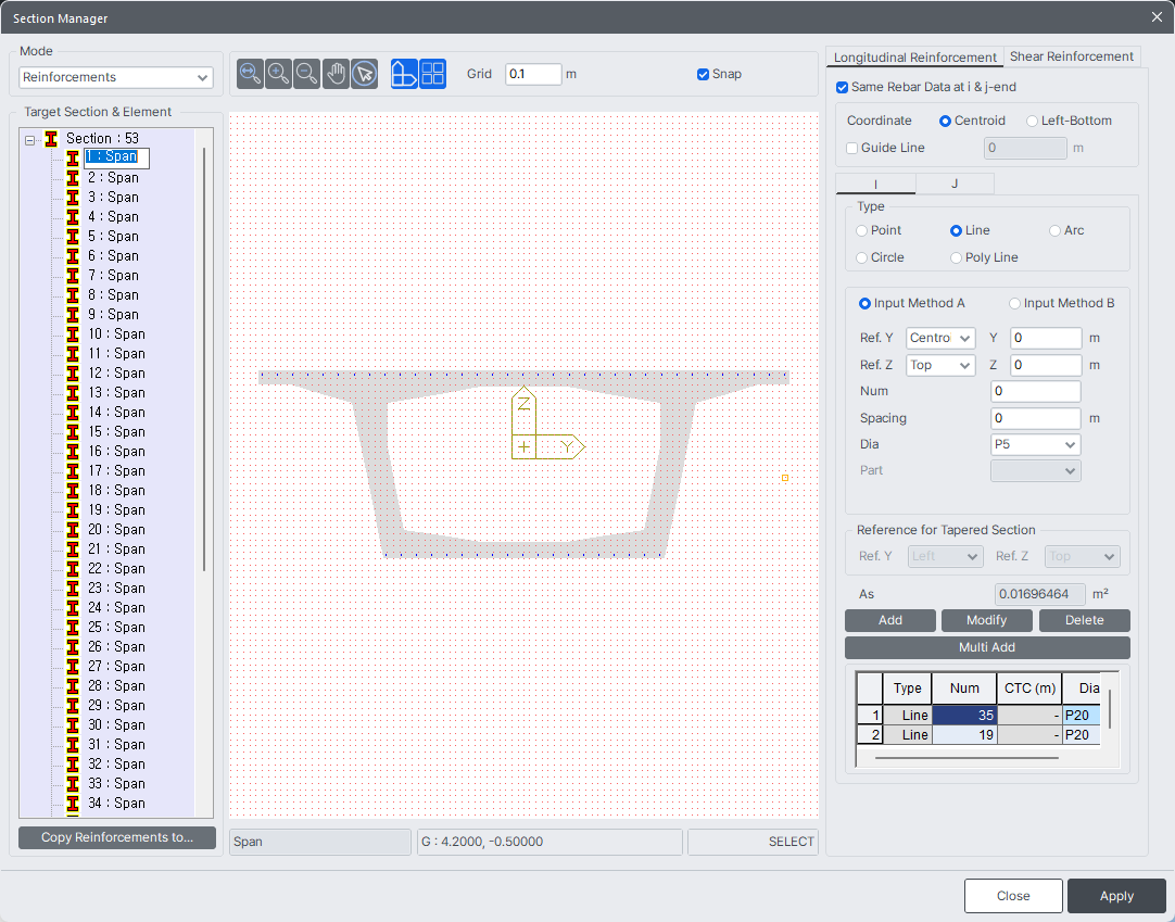PSC Bridge - Section & Reinforcement – MIDAS Support