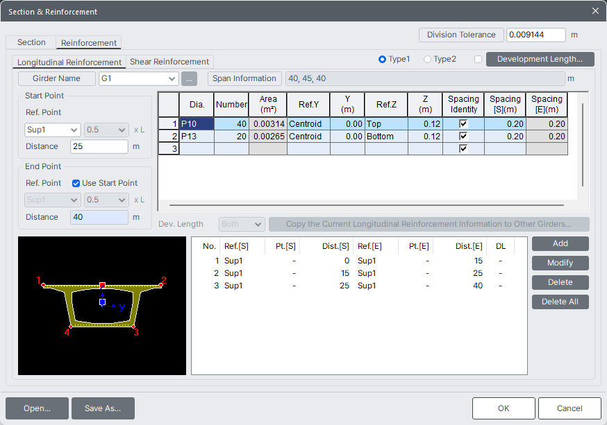 PSC Bridge - Section & Reinforcement – MIDAS Support