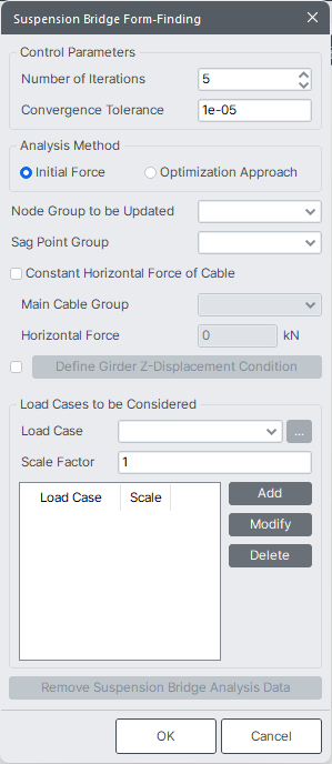 Suspension Bridge Form-Finding – MIDAS Support