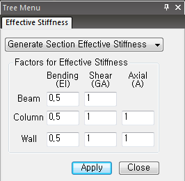 Generate Section Effective Stiffness – MIDAS Support