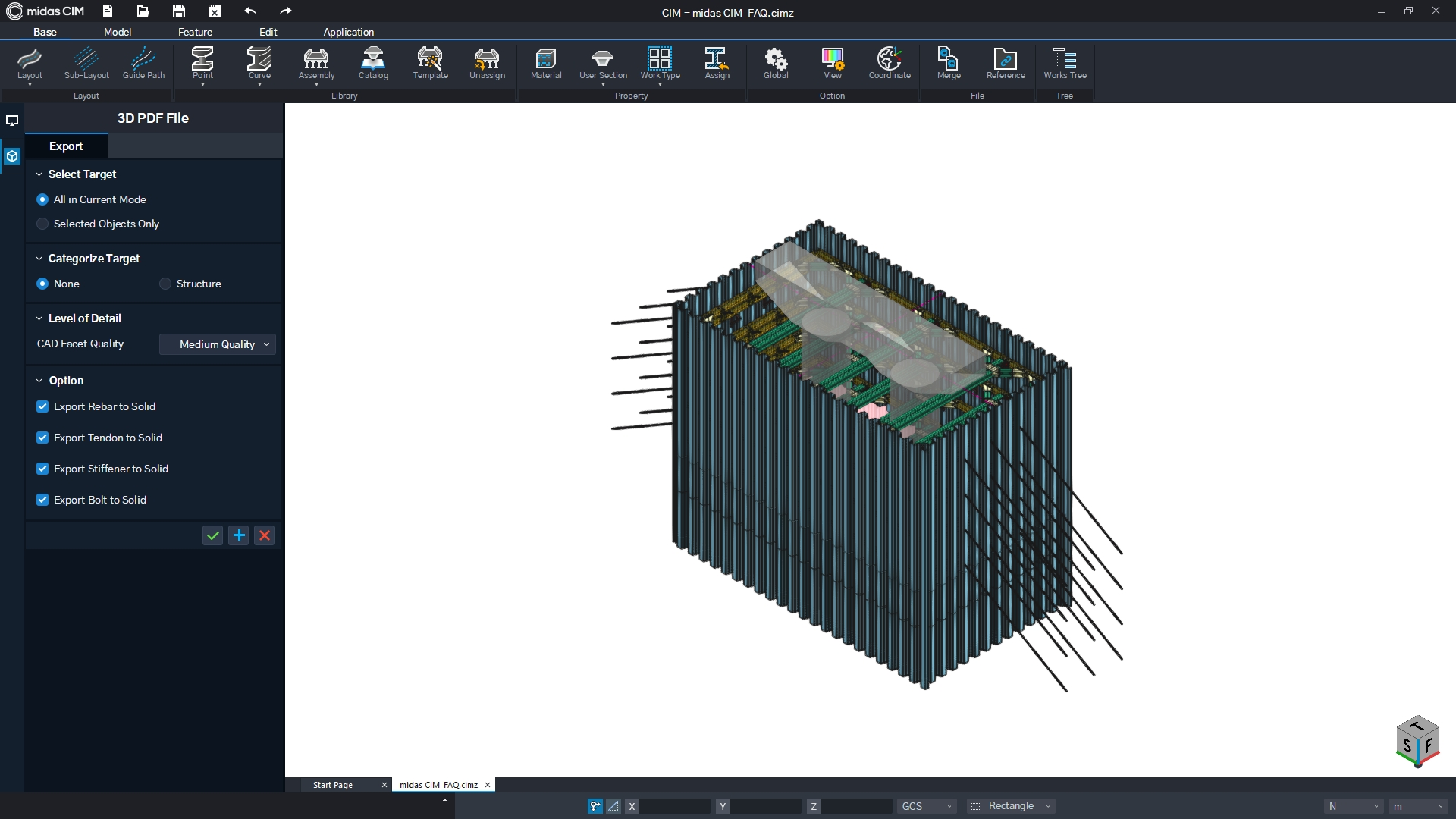 [CIM/Base] Export 3D PDF 기능의 사용 방법 – MIDAS Support