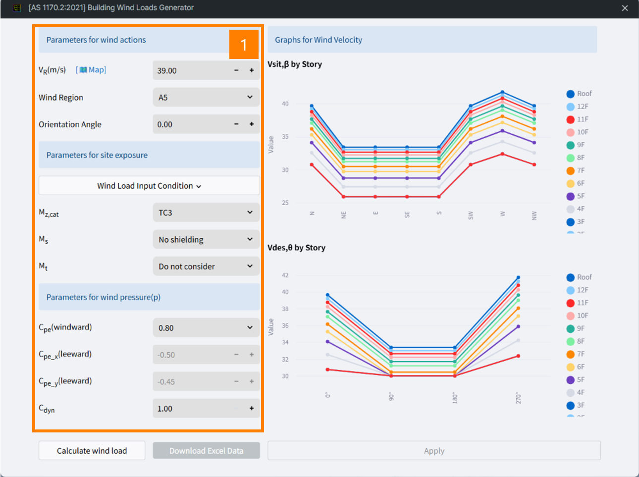 [AS 1170.2:2021] Building Wind Load Generator – MIDAS Support