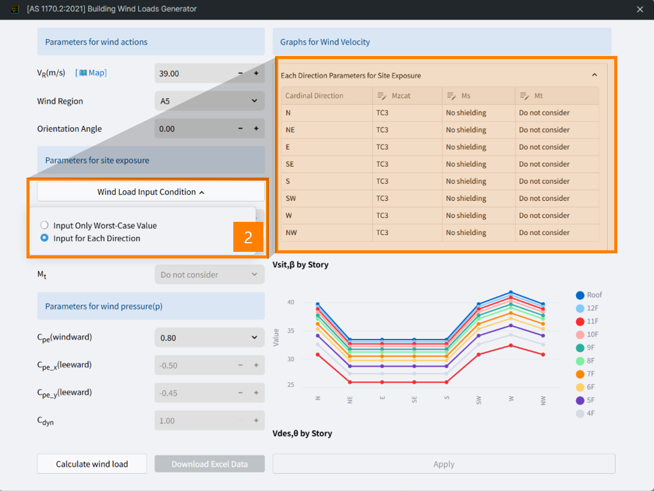 [AS 1170.2:2021] Building Wind Load Generator – MIDAS Support