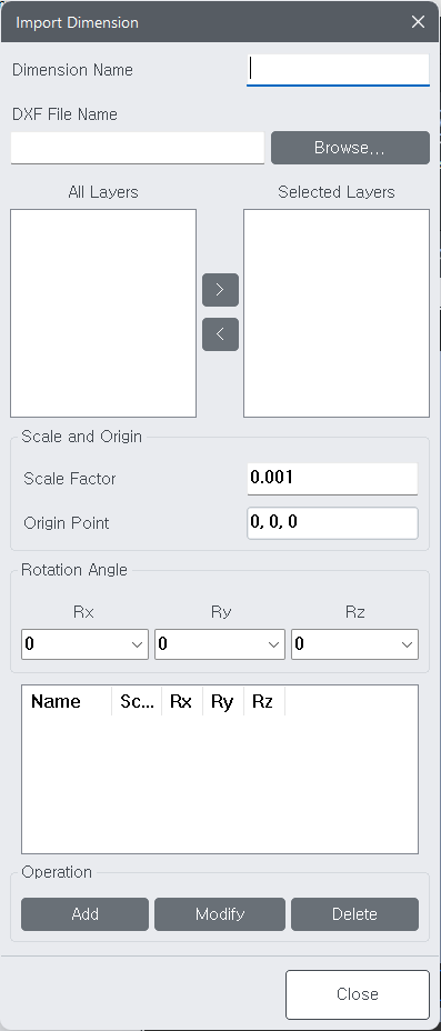 Dimension – MIDAS Support