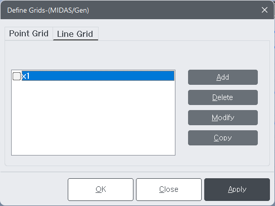 Define Grid – MIDAS Support