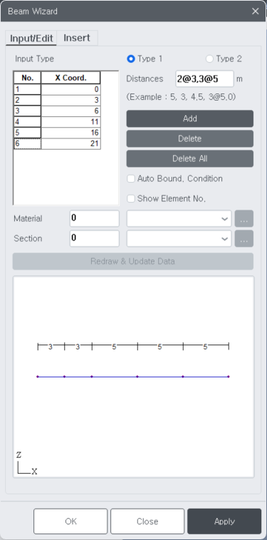 Beam – MIDAS Support
