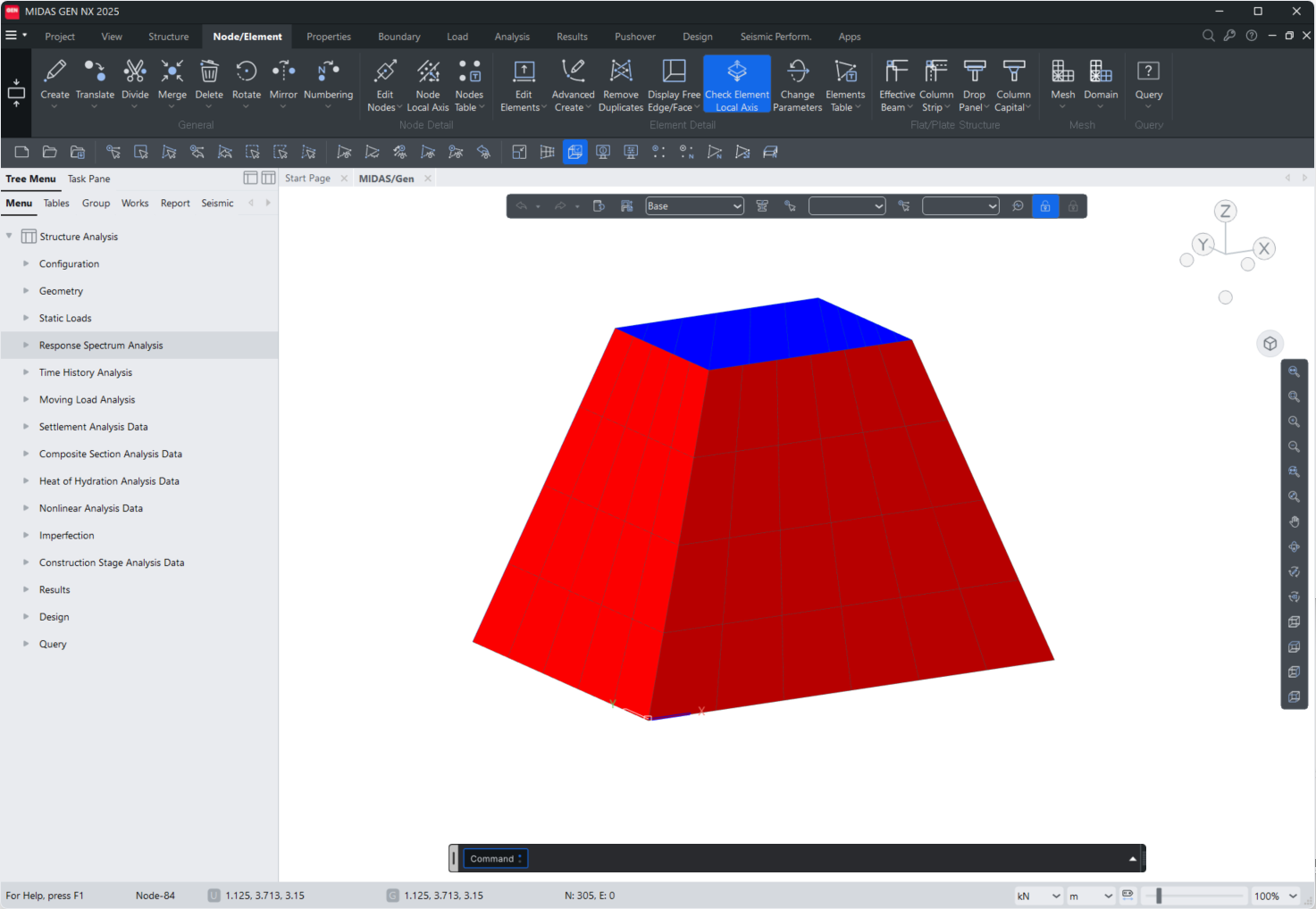 Check Element Local Axis – MIDAS Support