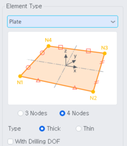 Map-mesh 4-Node Area – MIDAS Support