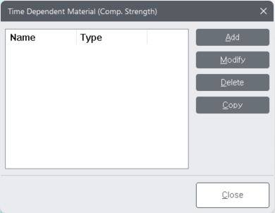 Time Dependent Material (Comp. Strength) – MIDAS Support