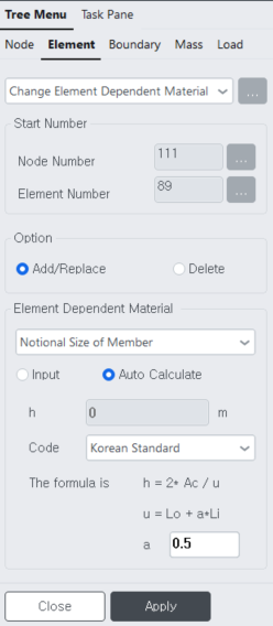 Change Element Dependent Material Property – MIDAS Support