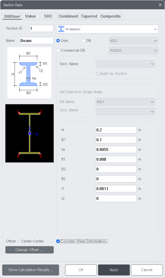 Section Properties – MIDAS Support