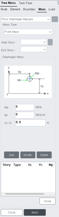 Floor Diaphragm Masses – MIDAS Support
