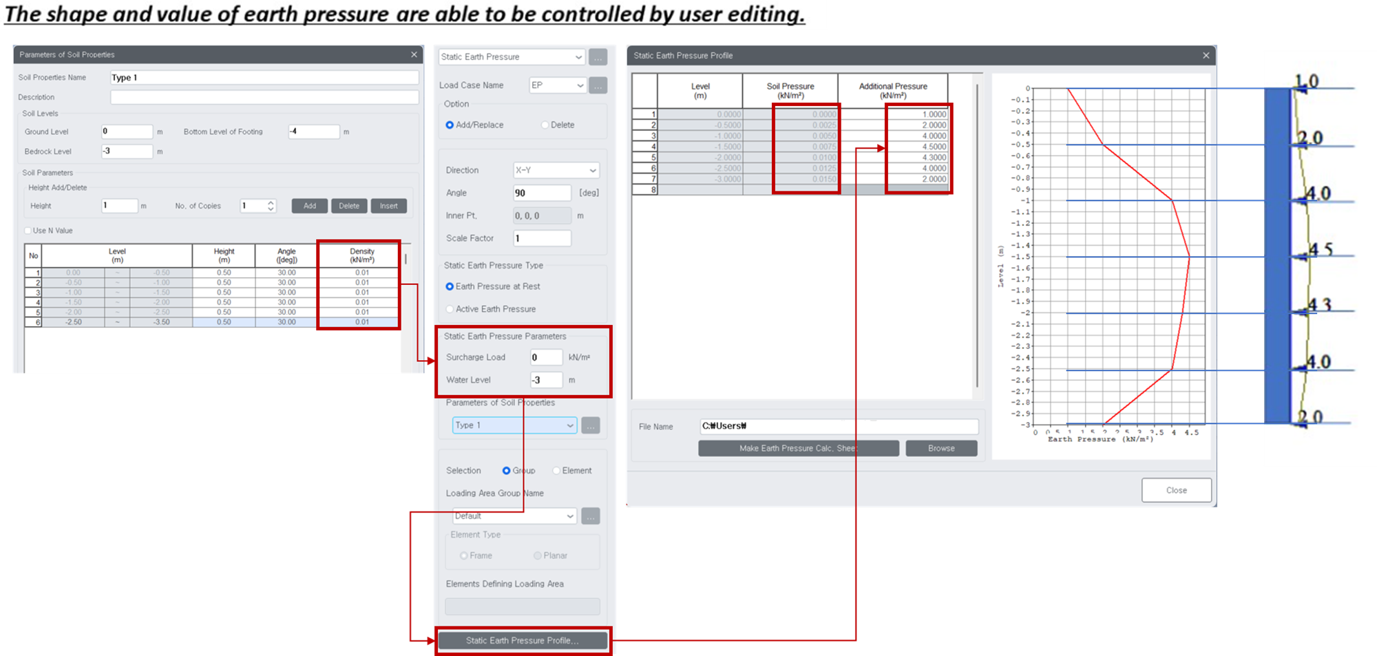 Static Earth Pressure – MIDAS Support