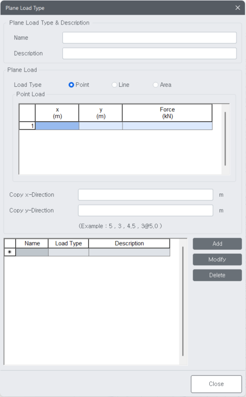 Define Plane Load Type – MIDAS Support