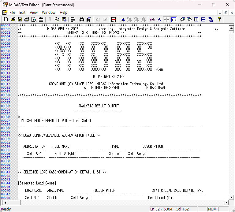 Project Information – MIDAS Support