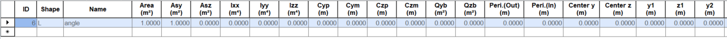Section Table – MIDAS Support