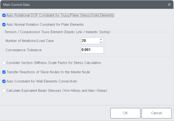 Main Control Data – MIDAS Support