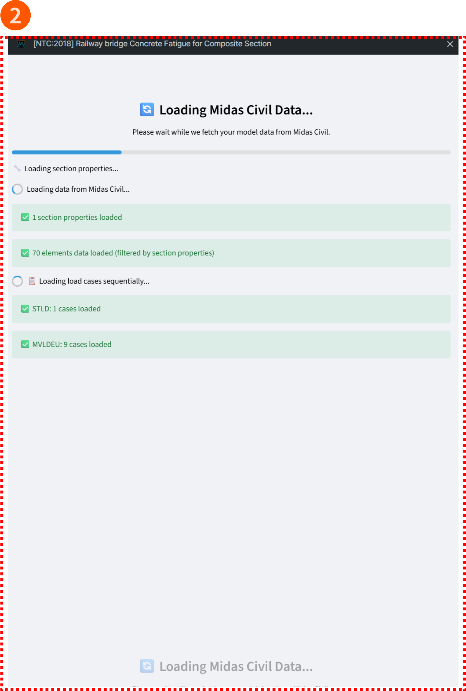 Railway bridge Concrete Fatigue for Composite Section – MIDAS Support
