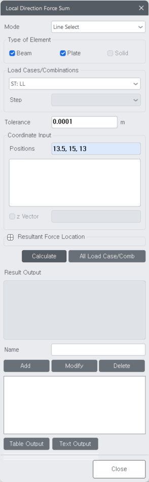 Local Direction Force Sum – MIDAS Support