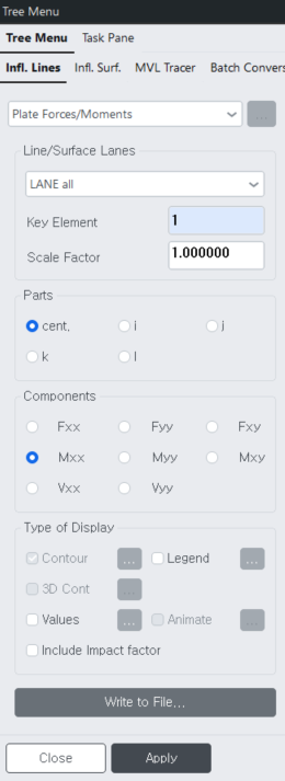 Plate Forces/Moments – MIDAS Support